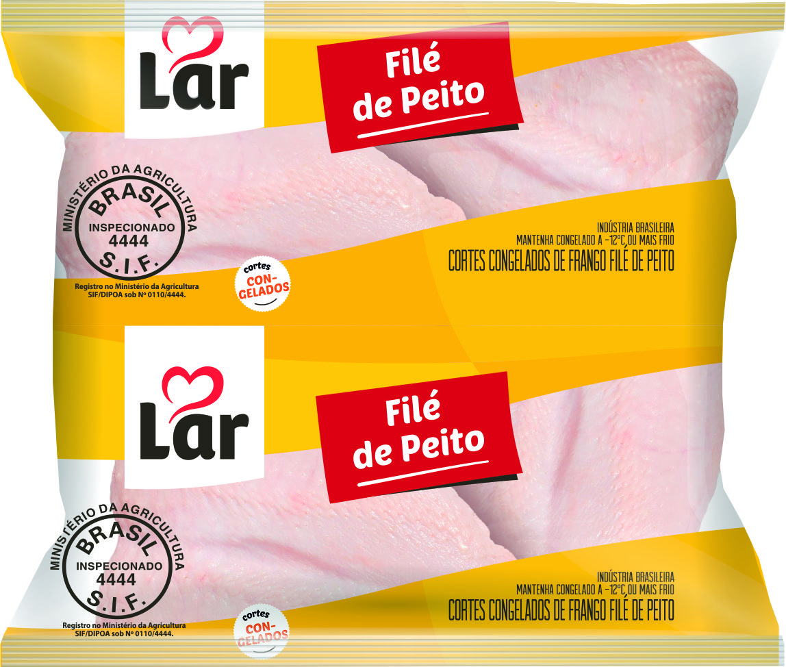 Filé de Peito Envelopado • Congelado - Lar Cooperativa Agroindustrial