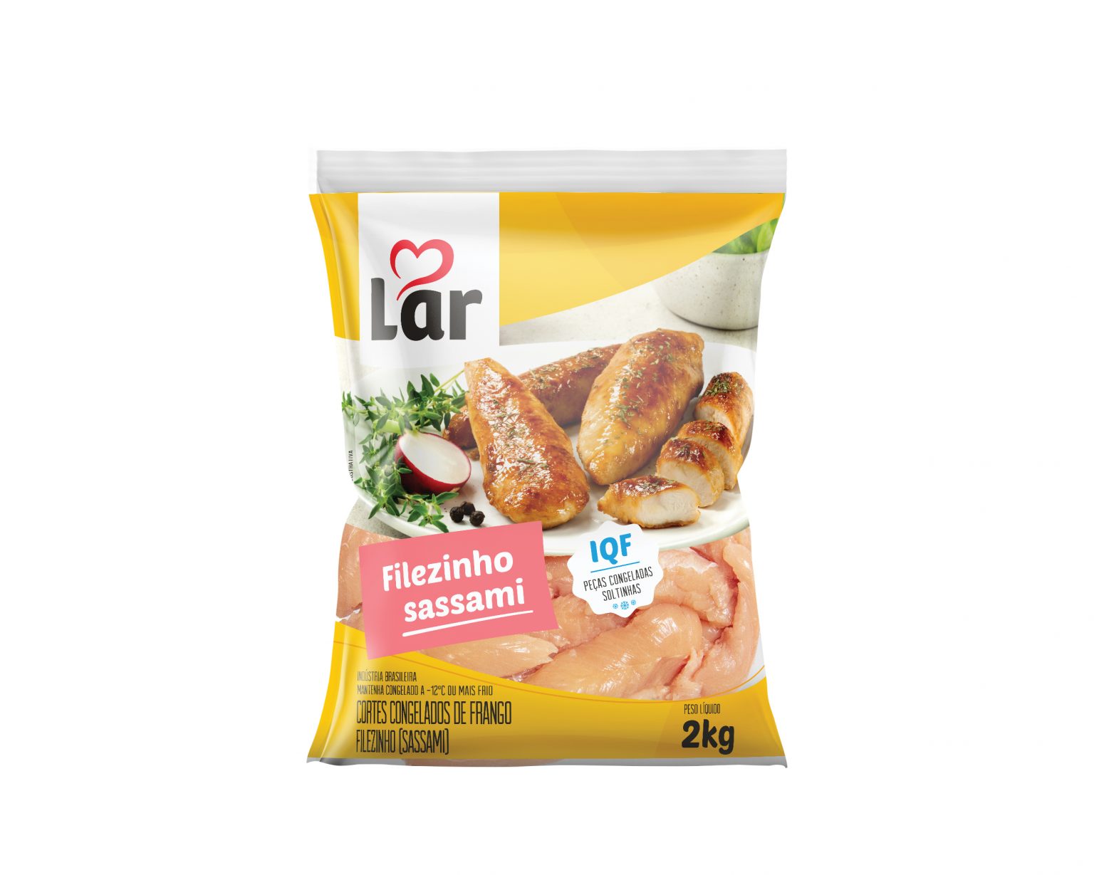 Filezinho Sassami Empanado 1,5kg - Lar Cooperativa Agroindustrial