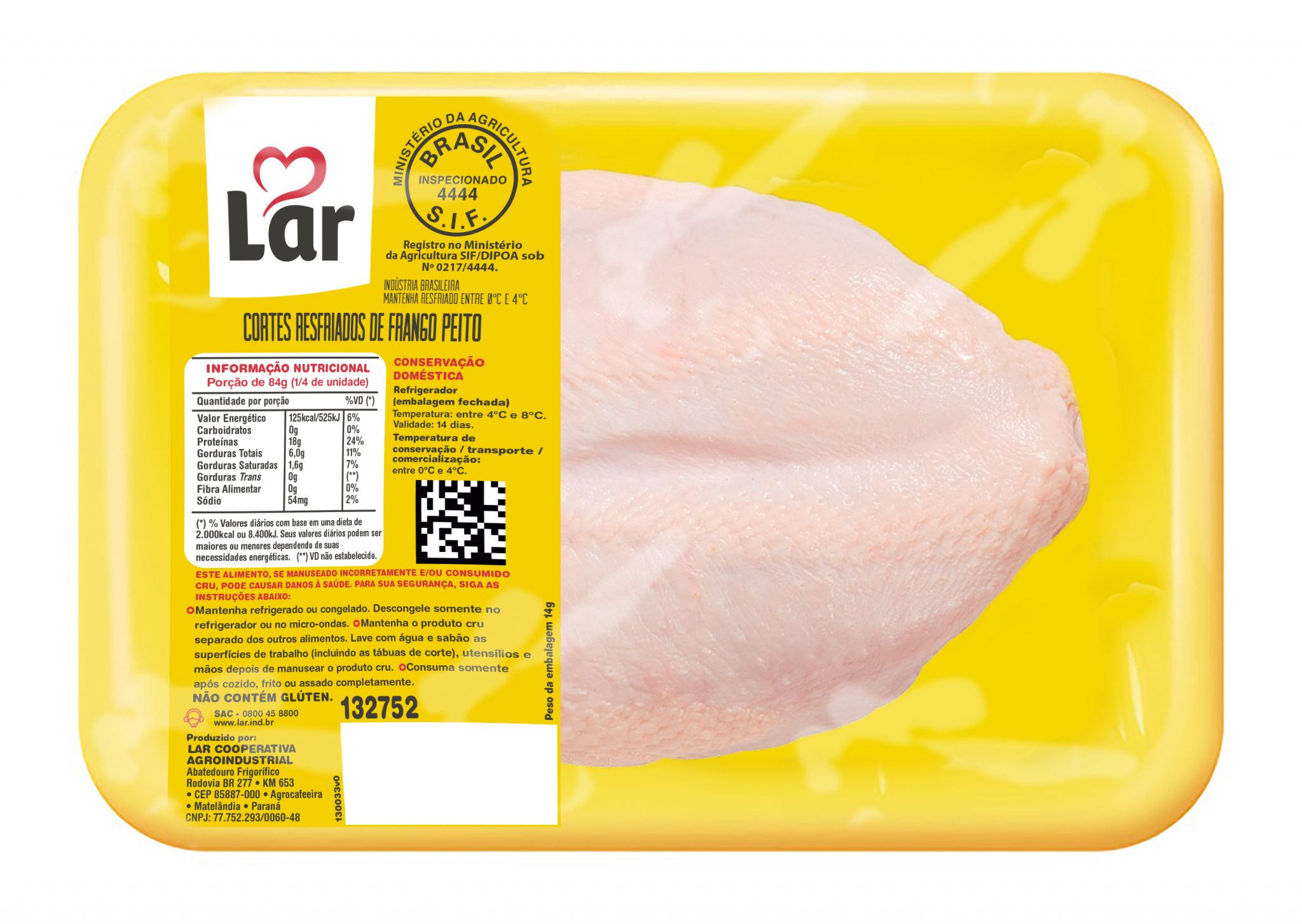 Filé de Peito Envelopado • Congelado - Lar Cooperativa Agroindustrial