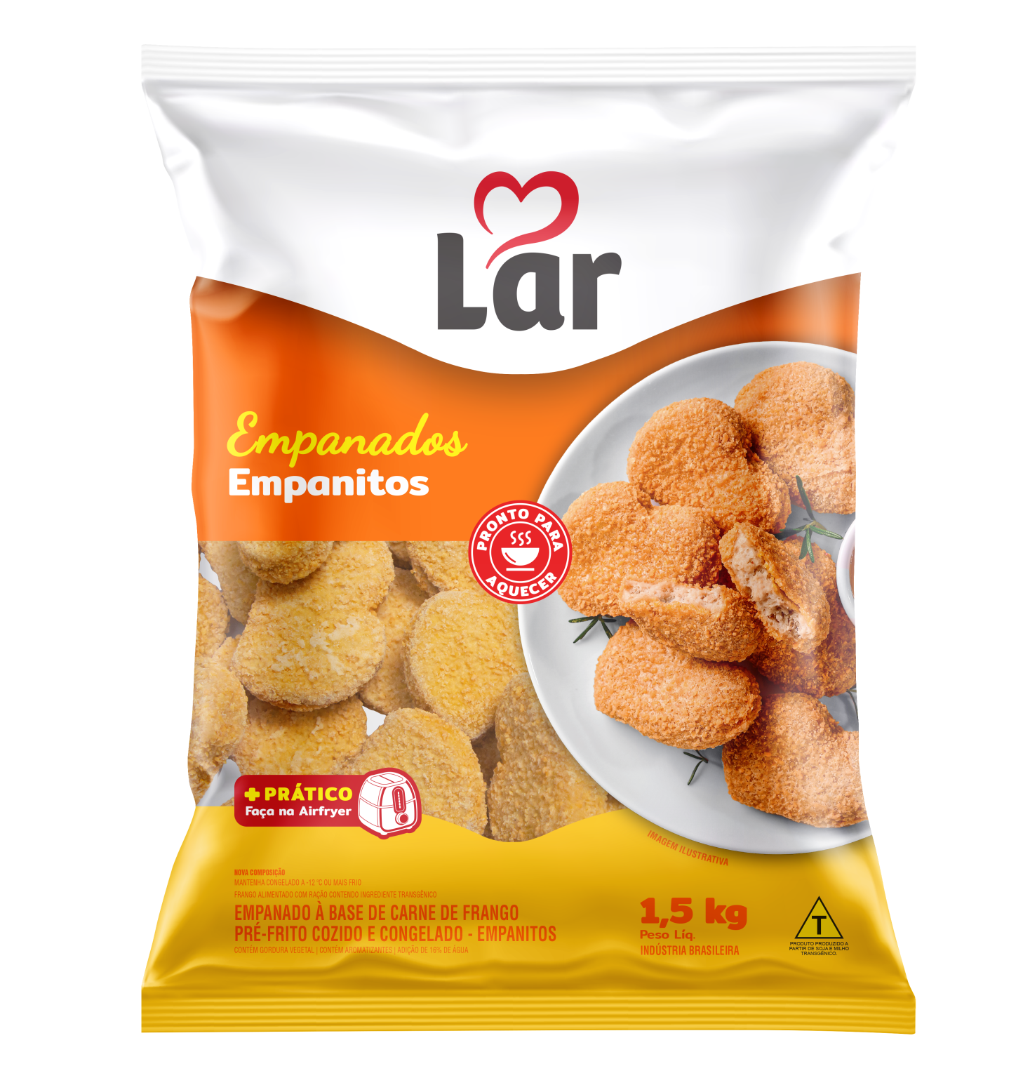 Hambúrguer Empanado De Frango Lar Cooperativa Agroindustrial