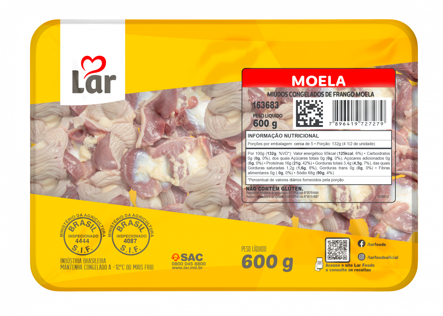 Frango Inteiro Temperado - Lar Cooperativa Agroindustrial