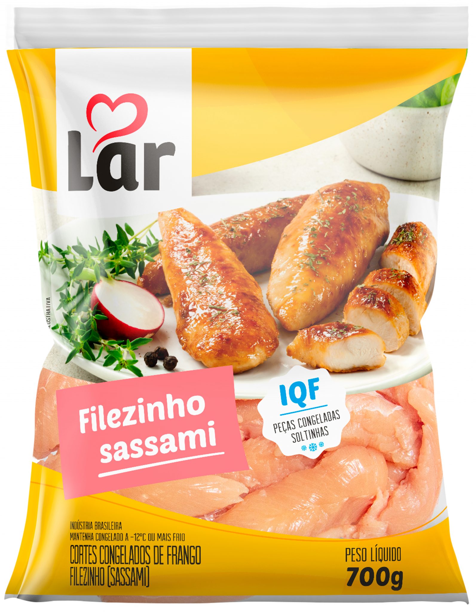 Filezinho Sassami IQF 1kg - Lar Cooperativa Agroindustrial