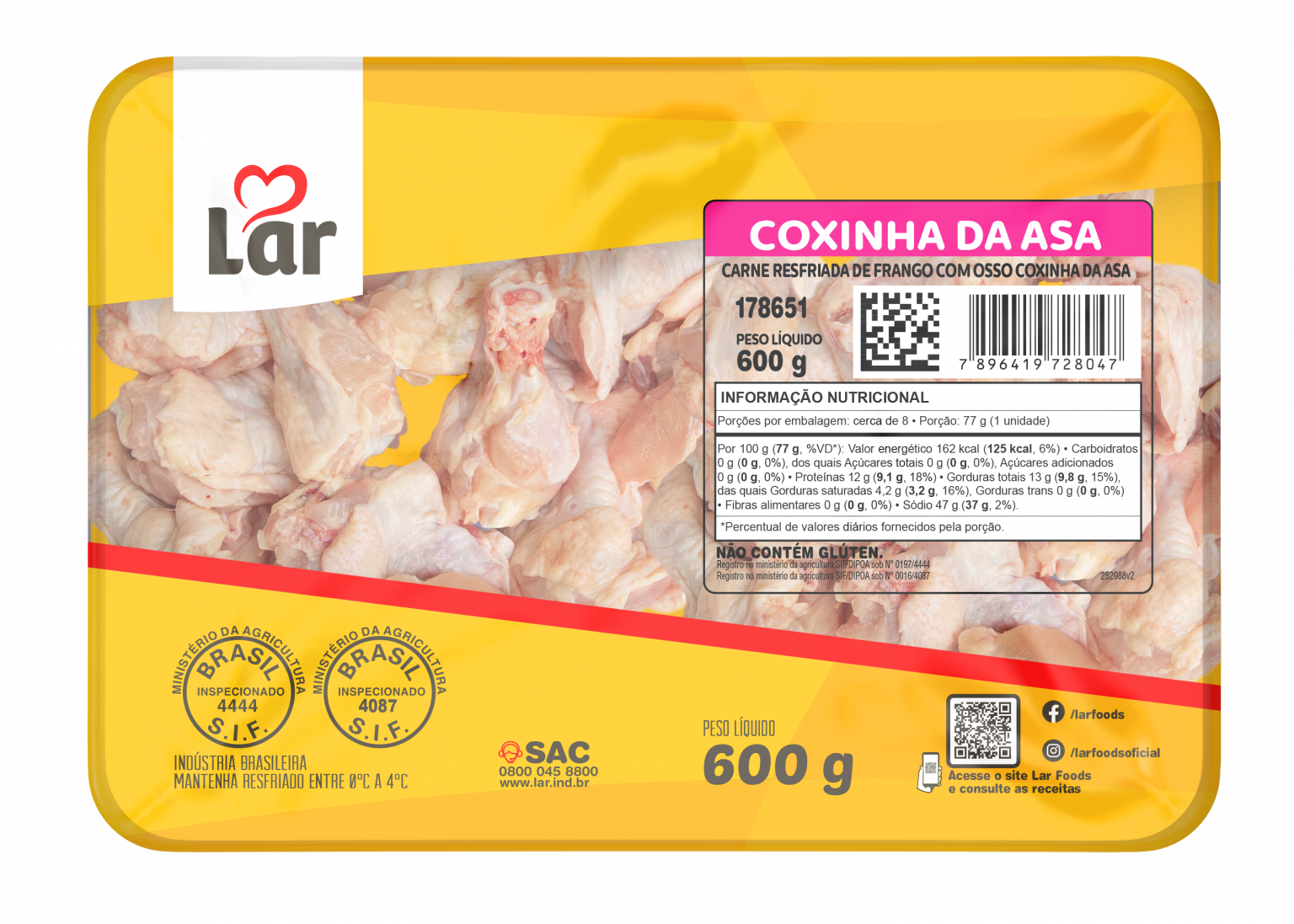 Frango Inteiro Temperado - Lar Cooperativa Agroindustrial