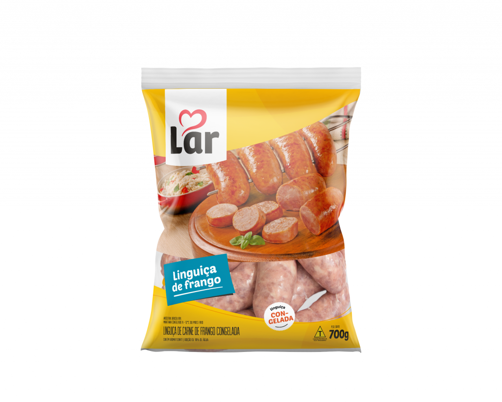 Linguiça de Frango Grossa Congelada 700g - Lar Cooperativa Agroindustrial