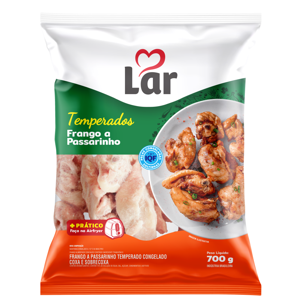 Frango a Passarinho temperado IQF 700g - Lar Cooperativa Agroindustrial