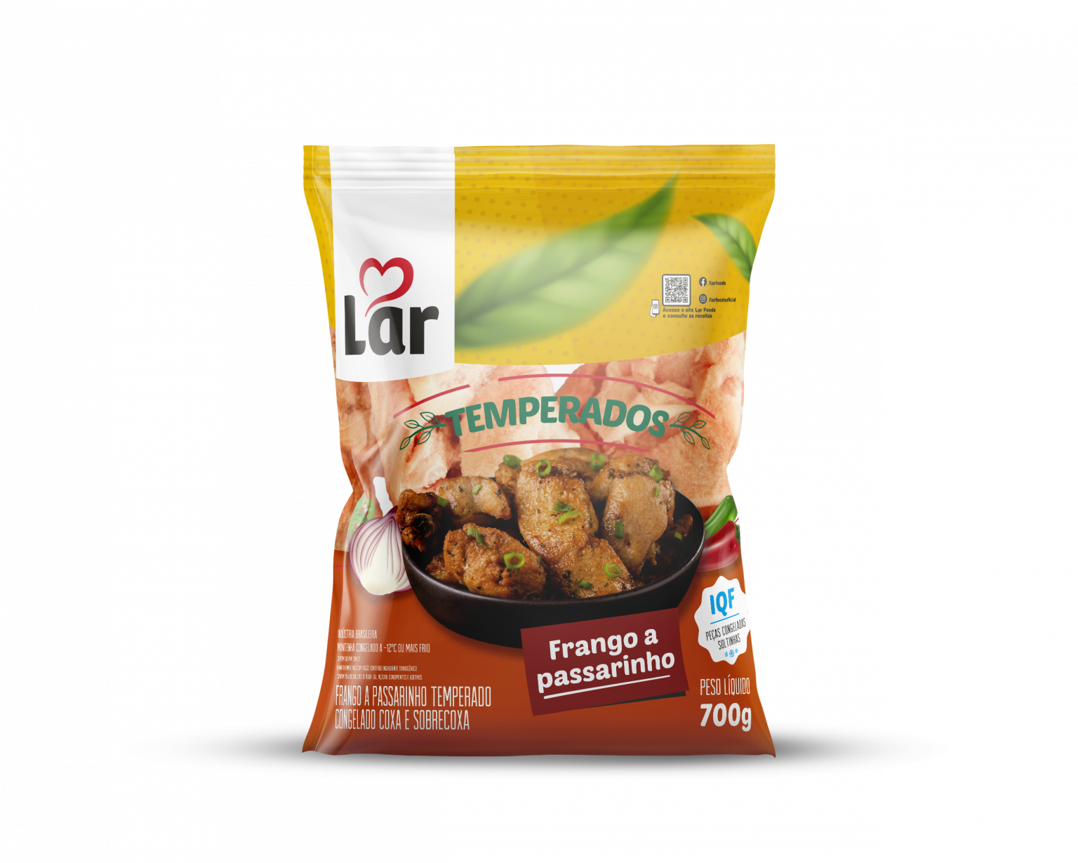 Frango a Passarinho temperado IQF 700g - Lar Cooperativa Agroindustrial